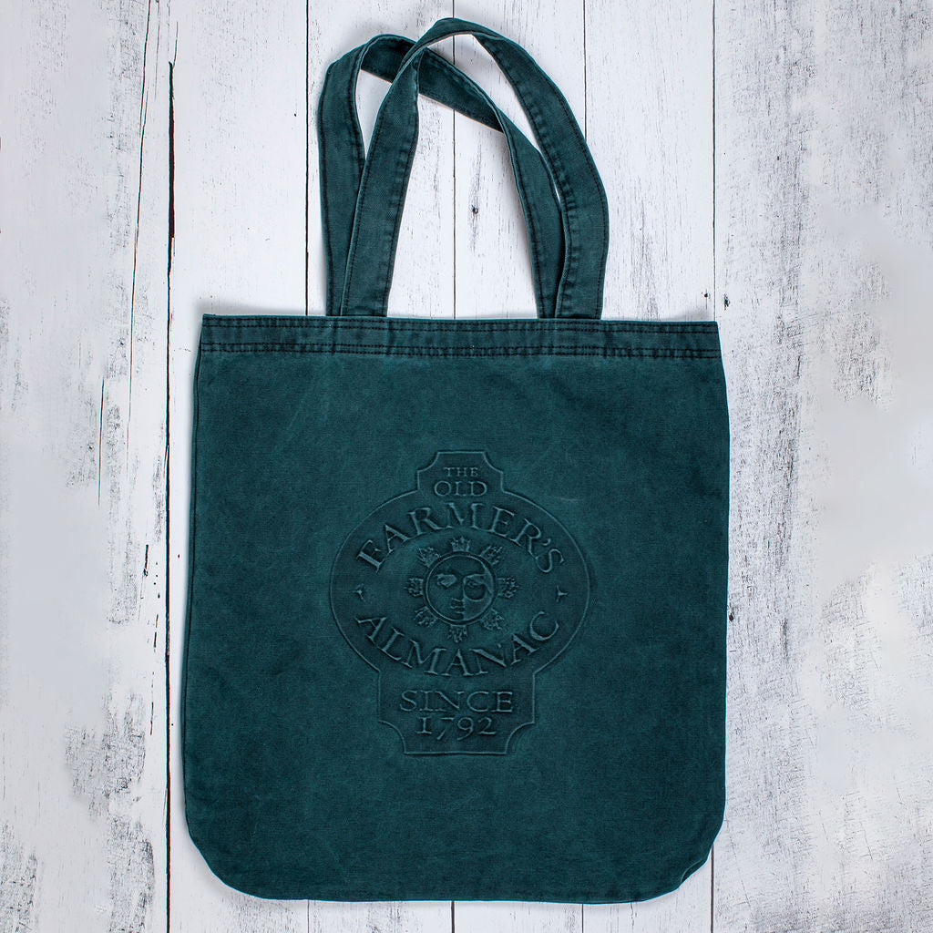 Almanac Sunface Embossed Logo Large Canvas Tote – The Old Farmer's ...