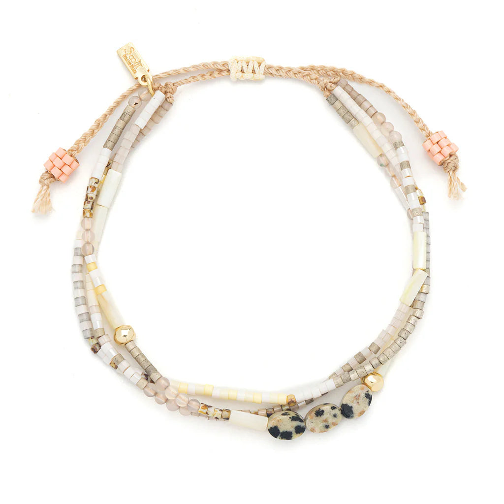 Mixed Media Bracelet - Joy/Dalmatian Jasper/Gold – The Old Farmer's ...